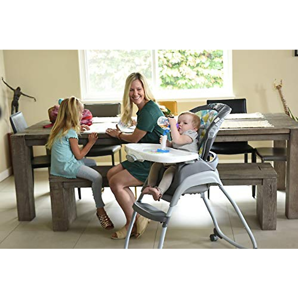 Babaste Baby Bottle Holder | Hands-Free Feeding That Improves Hand Eye Coordination, and Motor Skills | Keep Bottles Secure & Off The Floor | Color: Gray