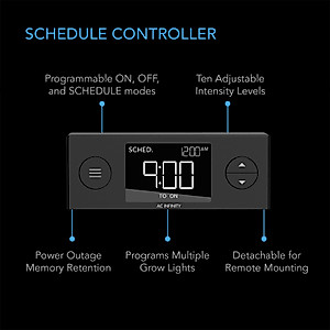 AC Infinity IONBEAM S16, Full Spectrum LED Grow Light Bars 16”, Deeper Penetration Samsung LM301H EVO Diodes and Digital Dimming Timer Controller, for Veg Bloom Indoor Plants, Grow Tents, Greenhouses