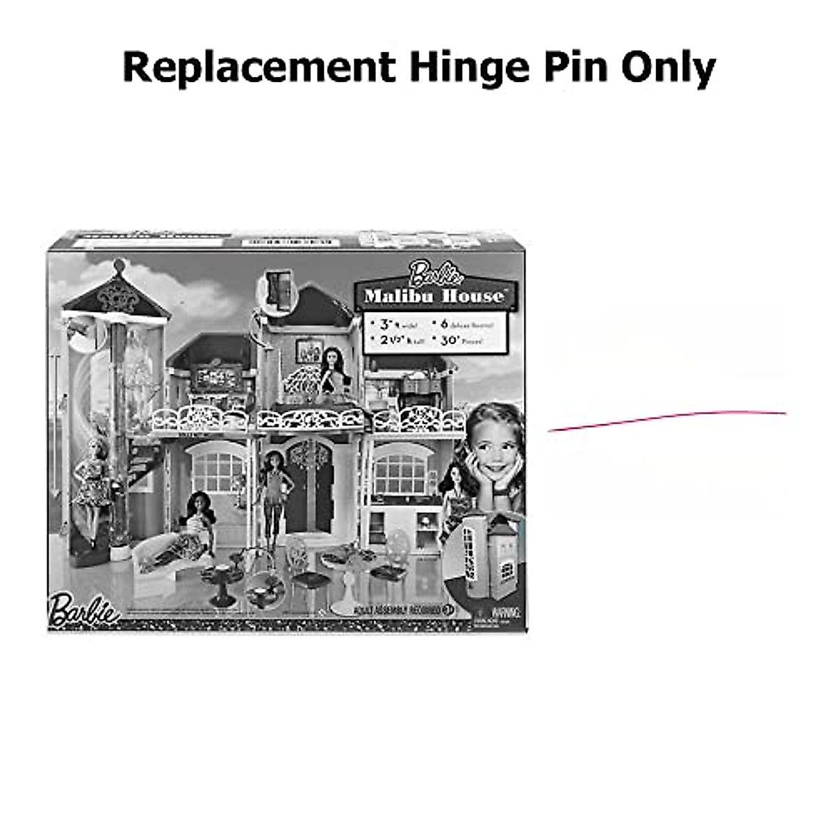 Replacement Part for Barbie Malibu House - BJP34 ~ Replacement Hinge Pin