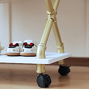 Child Clothes Rack, Kids Garment Rack Armoire Dress-up Closet, Rolling Pipe Open Clothing Rack with Wood Storage Shelf, Industrial Modern Kids Wardrobe Costume Organizer Center with 2 Hanging Rods