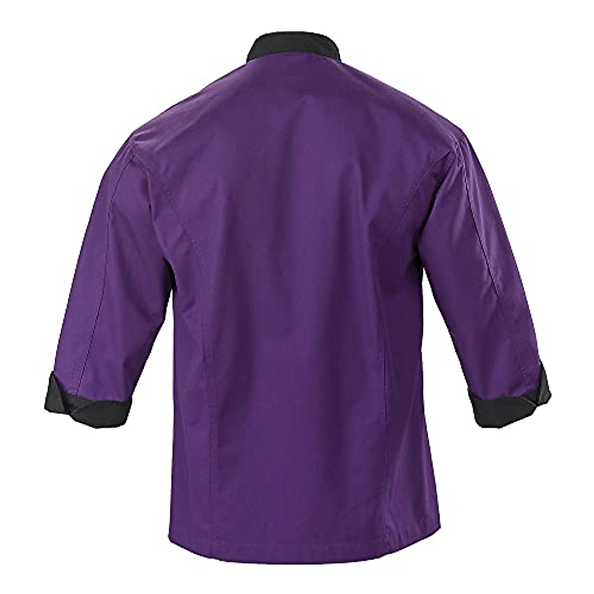 Mercer Culinary Millennia Men's 3/4 Sleeve Cook Jacket, Purple w/Black, 1X