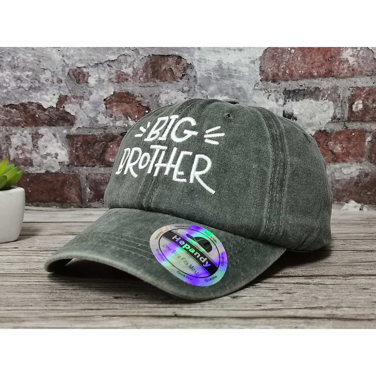 Hepandy Big Brother Gifts for Toddler Boy, Embroidered New Brother Baseball Hat for Kids Youth, Embroidery Adjustable Hat Trucker Hat