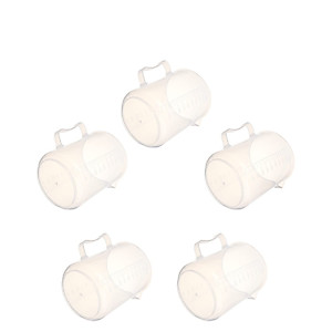 Othmro 1L/33.82oz Plastic Measuring Graduated Mixing Pitcher Pouring Cup Mix Paint Lab Kitchen Liquids 5pcs Measuring Pitcher Measuring Cup Graduated with Handle Spout Multipurpose Plastic Beaker