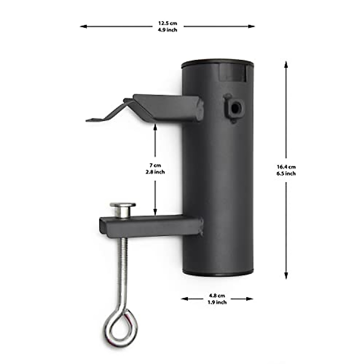 Trustaloa Umbrella Clamp Holder - Strong Steel Parasol Clip - Complete with Small Plastic Umbrella Grain