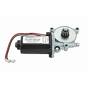 Solera Lippert Replacement Power Awning Motor with Dual Connectors, 12-Volt DC, 75-RPM, Fits Short, Flat or Pitched Awnings on 5th Wheel RVs, Travel Trailers, Motorhomes - 266149