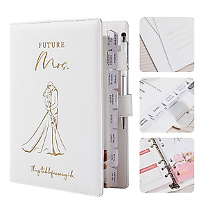 AW BRIDAL Wedding Planner Book and Organizer for The Bride To Be Gifts Future Mrs Gifts Engagement Gifts For Women∣Leather Hardcover Wedding Planning Book Budget Planner Binder with Pen and Gift Box