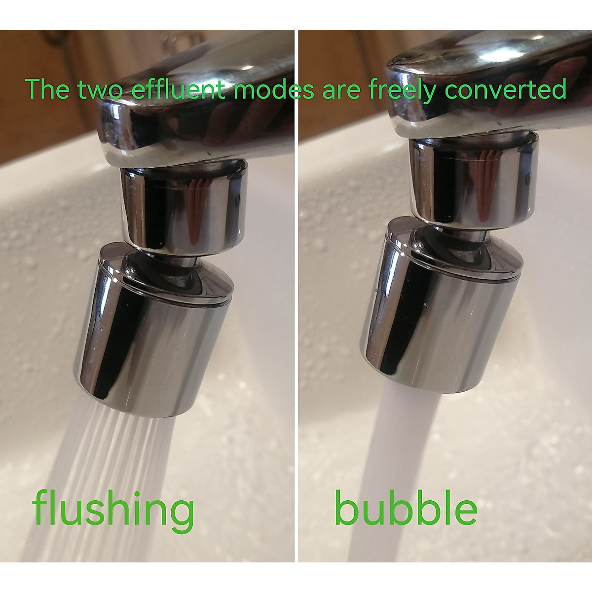 Kitchen Sink Faucet Attachment,bathroom faucet nozzle aerator,faucet extender, 360 degree swivel dual flow sprayer for sink tap head...