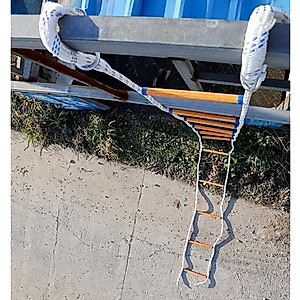 FGQCBBYC Fire Escape Ladder, Fire Escape Ladders 2-8 Storey Indoor/Outdoor Rope Ladder Escape from Window and Balcony Fast to Deploy/10M/33Ft