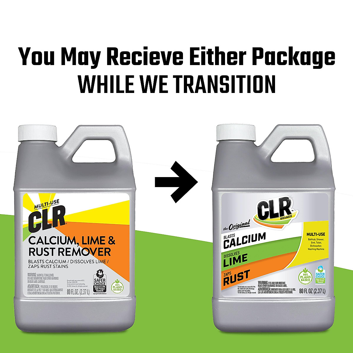 CLR Calcium, Lime & Rust Remover, Blasts Calcium, Dissolves Lime Deposits, Zaps Stubborn Rust Stains and Hard Water Deposits, 80 Ounce Bottle