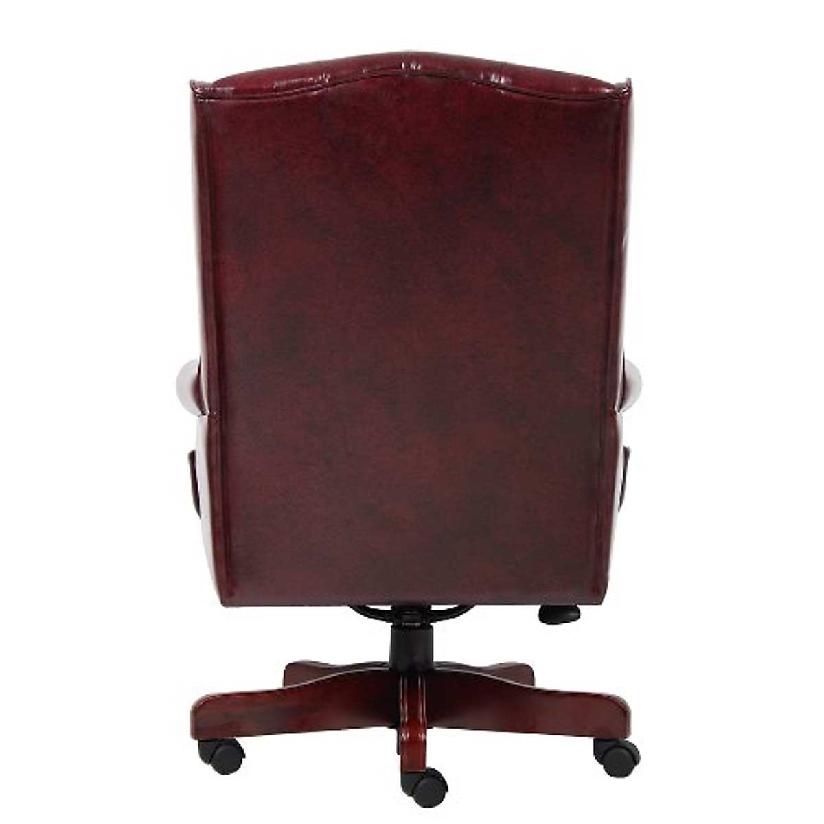 Boss Office Products Wingback Traditional Chair Vinyl in Burgundy