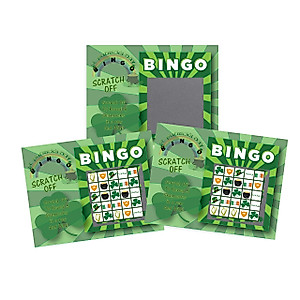 My Scratch Offs 26 Pack St. Patricks Day Scratch Off Cards St. Pattys Days Shamrock for Bingo Cards, Party Favors, Game Cards