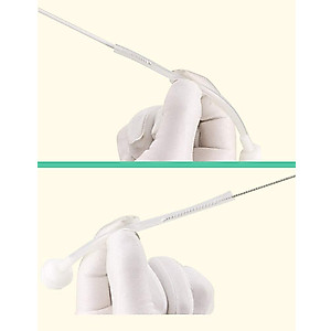 6 Pack Baby Feeding Bottle Brush and Nipple Cleaner with Hook Kids Water Bottle Brush Set Long Handle Narrow Neck Glass Bottle Kitchen Washing Straw Cleaning Brush (6 Pack * 2)