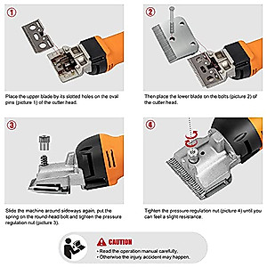BEETRO Horse Clipper Electric Animal Grooming Kit for Horse Equine Goat Pony Cattle,500W Professional Horse Shears, with an Extra Set of Shearing Blades