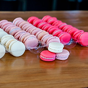Pink Macarons Assortment - Baby Shower Macaroons - It's a Girl - French Cookies Set - Gluten-Free - Handmade by French Chefs - Assorted Pink Theme Macaron (48 Macarons)