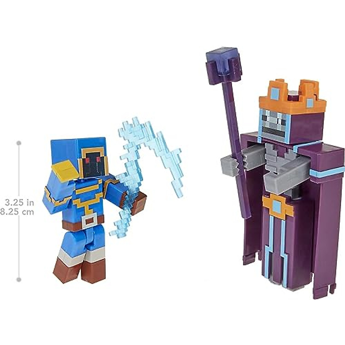 Minecraft Dungeons 3.25" 2-Pk, Arch Illager & Redstone Golem Battle Figures, Great for Playing, Trading, and Collecting, Action and Battle Toy for Boys and Girls Age 6 and Older