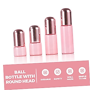 Lurrose 10pcs roller Mini Home - Women Sample Refillilable Perfume Oil Tube for Cosmetics Vials Size Lip Er Essential Vial Bottles Refillable Cosmetic Lid Small Ml Diffuser Travel Aroma