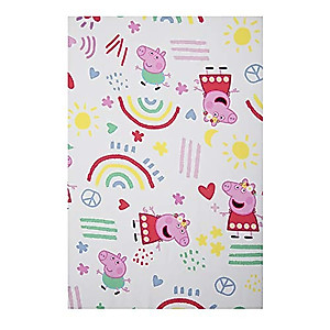 Peppa Pig Be Nice & Kind 4 Piece Toddler Bedding Set - Includes Comforter, Sheet Set - Fitted and Top Sheet + Reversible Pillow Case for Girls Bed, Pink
