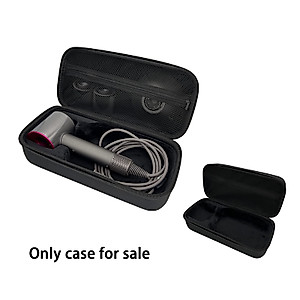 LITTECA hard case for Dyson hair dryer hard travel storage Caring Case with All Attachments All Black