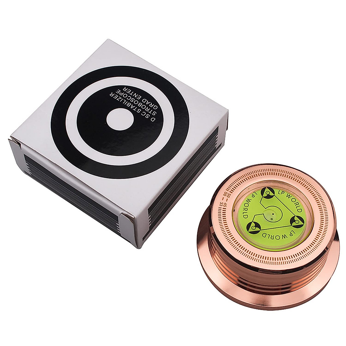 Record Weight 60HZ LP Disc Stabilizer Turntable Level Vinyl Clamp (60Hz, Gold)