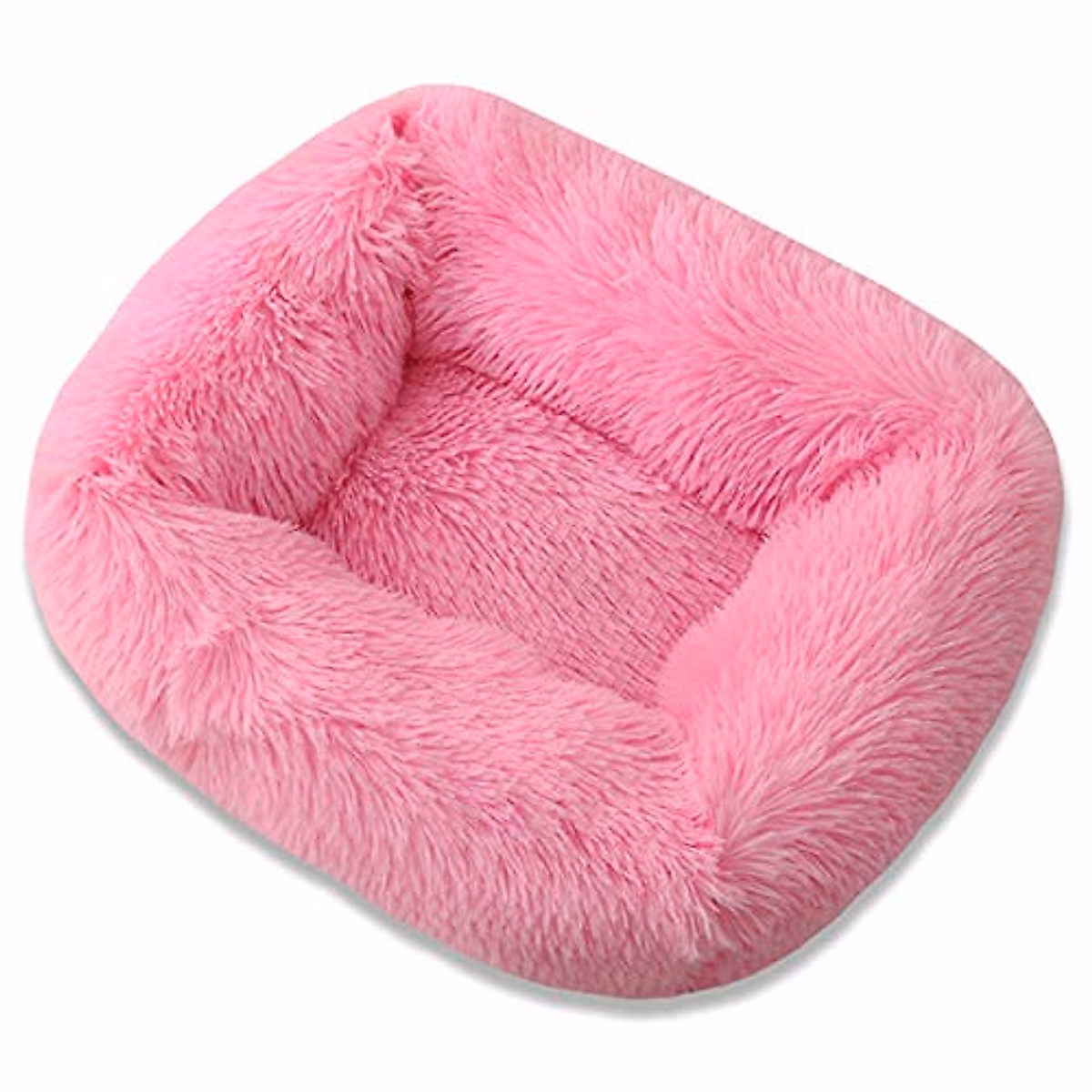 Durable Comfortable Natural Cat Dog Beds for Pet,Square Plush Dog Cat Thickened Warm Soft Pet Tent Cave Nest Bed Mat Pad Kennel - Hot Pink S