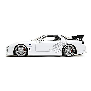 Jada Toys Fast & Furious 1:24 1992 Mazda RX-7 Die-cast Car, Toys for Kids and Adults, White