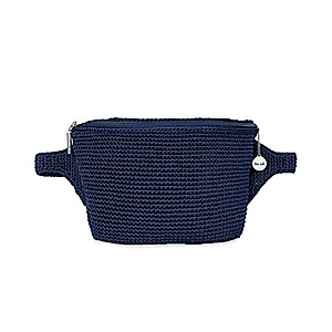 The Sak Caraway Adjustable Belt Bag in Crochet, Convertible Purse, Multi-Use Design, Navy