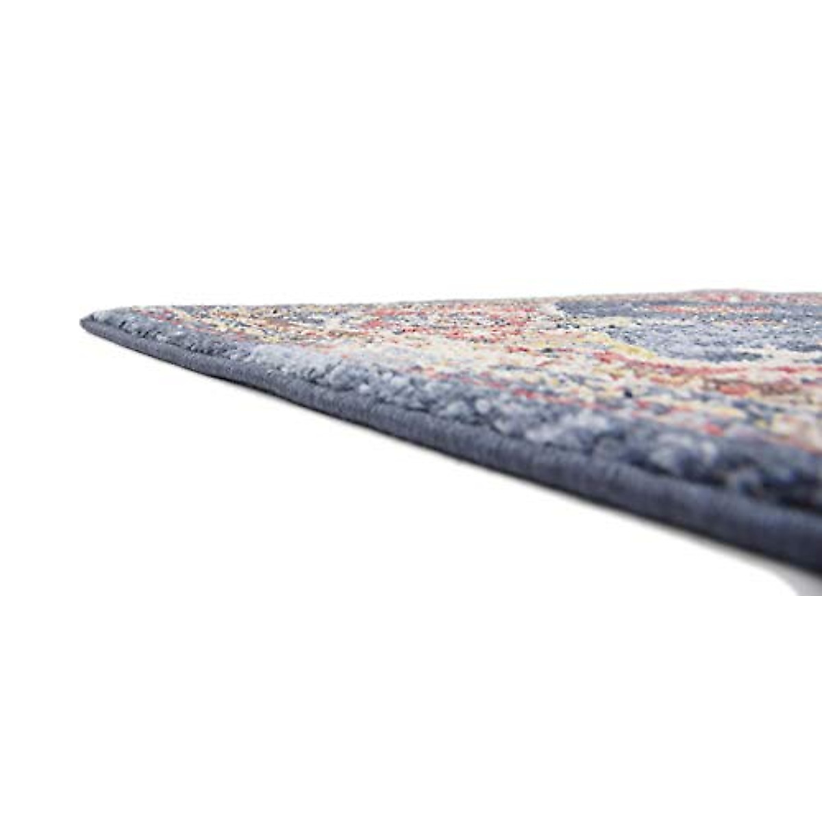 Unique Loom Utopia Collection Traditional Classic Vintage Inspired Area Rug with Warm Hues, 2 ft 7 in x 10 ft, Navy Blue/Burgundy