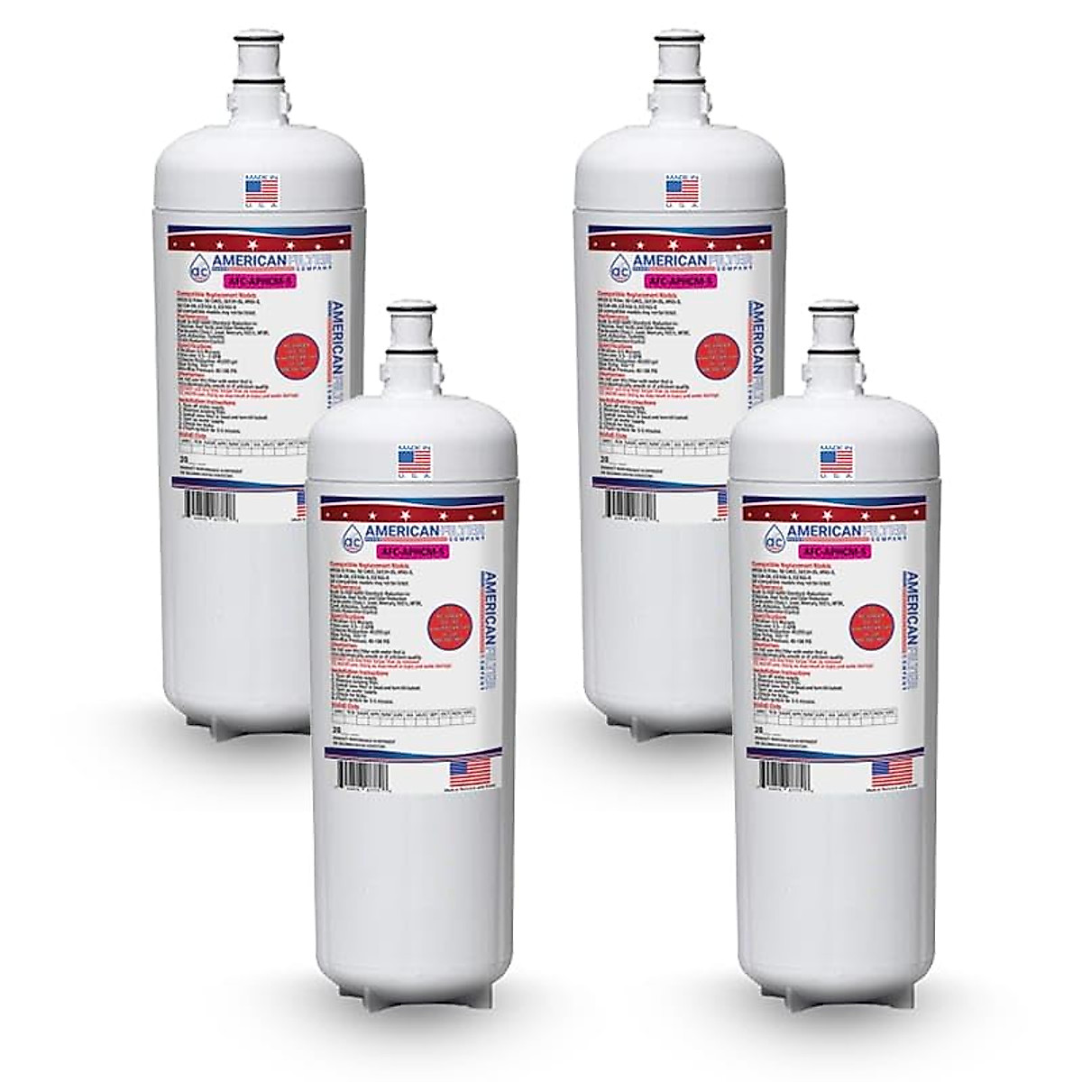 4 Pack of AFC Brand Model # AFC-APHCM-S, Compatible with 3M (R) 5613405 Replacement Water Filter Cartridge