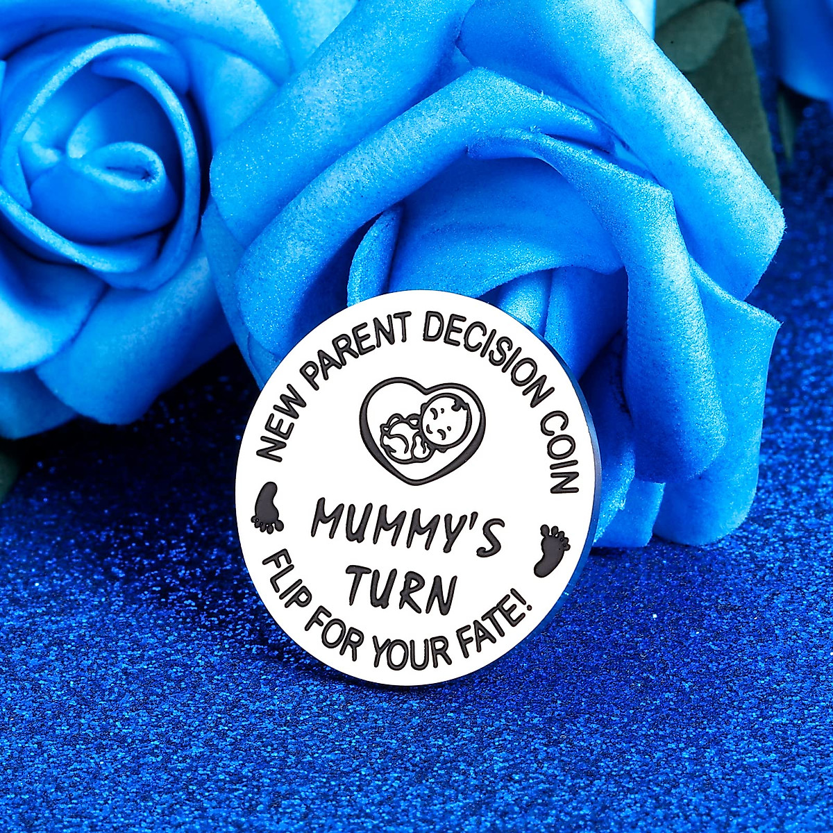 New Baby Gifts Decision Coin for Mummy Daddy to Be Wife Husband Pregnancy Gifts for First Time Moms Dads New Parents Gifts for Christmas Mothers Fathers Day Birthday,Double-Sided