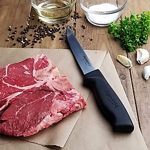Ergo Chef Prodigy Series 6-Inch Wide Boning Knife - High Carbon Stainless Steel Semi-Stiff Blade – Ergonomic Non-Slip handle