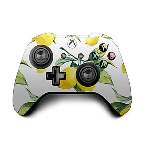 Head Case Designs Officially Licensed Haroulita White Lemons Art Mix Vinyl Sticker Gaming Skin Decal Cover Compatible With Xbox One S Console and Controller Bundle