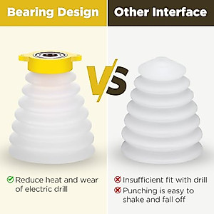 Houkiper Drill Dust Cover Collector Scalable Rubber Dustproof Dust Bowl Device Power Tool Utility Accessories for Electric Hammer