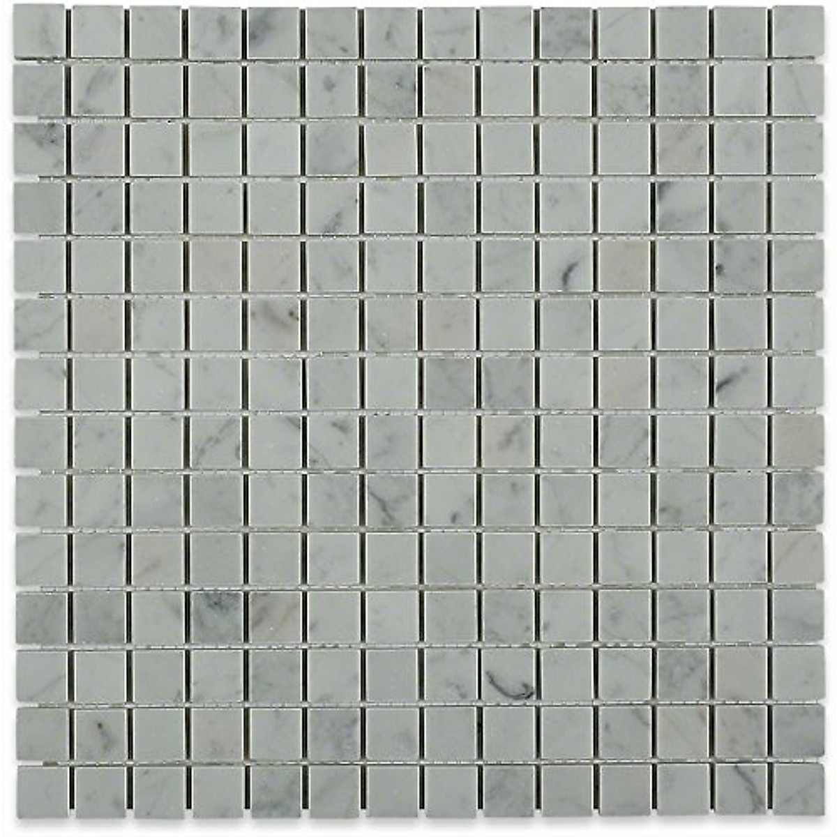 White Carrera 3/4x3/4 Marble Tile