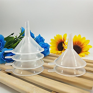Small Funnel, 2.16inch Clear Plastic Mini Funnels for Science Lab Bottle Filling Liquid, Essential Oils, Perfume(12 Pack)