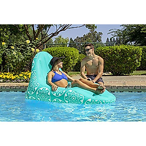 Poolmaster 85551 Imperial Lounge Deluxe Swimming Pool Float & Patio Furniture Multicolor