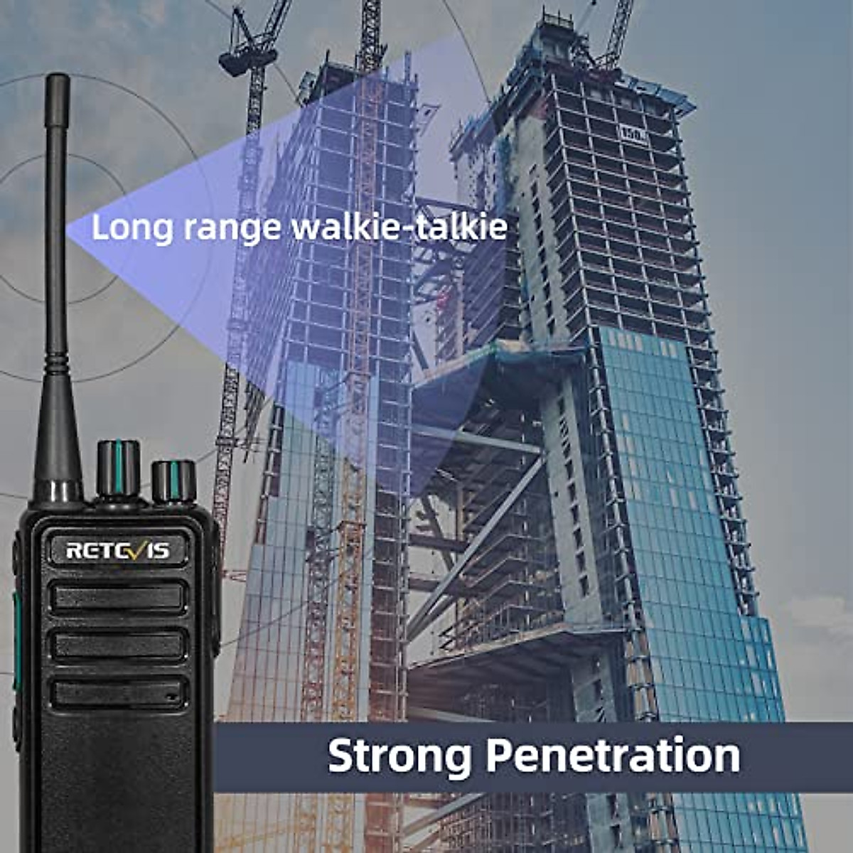 Retevis RB29 2 Way Radio for Adults, Walkie Talkies Long Range with Earpieces, Strong Compatibility, USB Charger, Hands Free Two Way Radio for Warehouse Education Commercial (10 Pack)