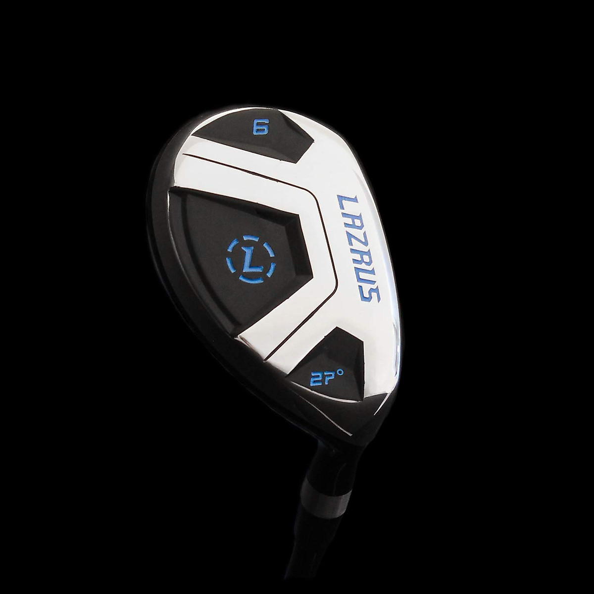 LAZRUS GOLF Premium Hybrid Golf Clubs for Men - 2,3,4,5,6,7,8,9,PW Right Hand & Left Hand Single Club, Graphite Shafts, Regular Flex (Silver Right Hand, 6, RH, Silver Single)