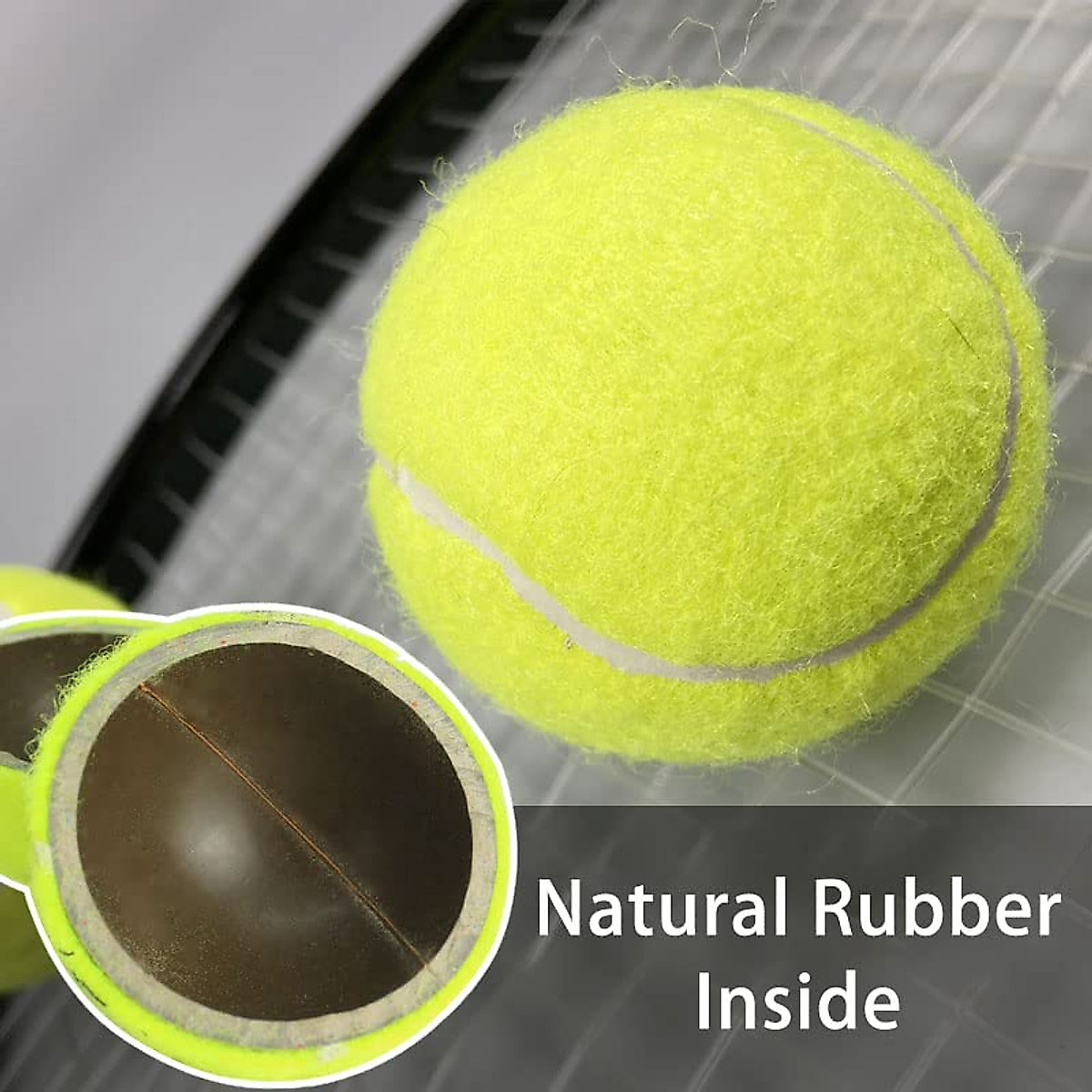 12 Pcs Squeaky Tennis Balls for Dogs - 2.58" Interactive Doggy Toys - Safe, Durable for Small Medium Large Dogs Training Playing, with 1 Reusable Carry Bag