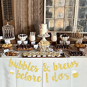 Bubbles & Brews Before I Do’s Banner for Bachelorette Party Bridal Shower Decorations Engagement Wedding Supplies