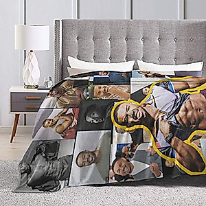 Michael B. Jordan Eric Stevens Soft and Comfortable Warm Fleece Blanket for Sofa,Office Bed car Camp Couch Cozy Plush Throw Blankets Beach Blankets (50"x40")