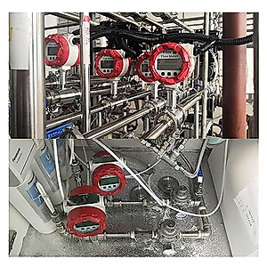 XAXAX Water Flow Meter, Flow Measuring Instruments, Liquid Gasoline Milk Alcohol Pulse 4-20mA RS485 Water Flow Meter,Gallon, QTS, PTS, L, m³(DN25 SS304)