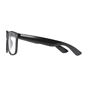 MODA Retro Nerd Geek Oversized Black Framed Spring Temple Clear Lens Eye Glasses