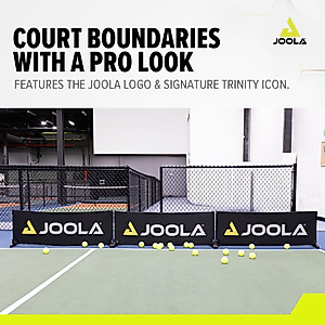 JOOLA Pickleball Court Barrier, 3 Pack - Pro Style Dividers for Pickleball Court - Pickleball Equipment To Keep Pickleball Balls Away From Adjoining Pickleball Nets - Boundary & Court Markers 0.5x1.4m