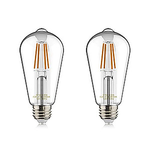 helloify Edison ST19(ST64) WiFi LED Smart Bulb, Filament Vintage Style, Tunable White Changing, Work with Alexa Google Home (No Hub), E26, 2700K-6500K, 2Pack, Daylight White,8 watt