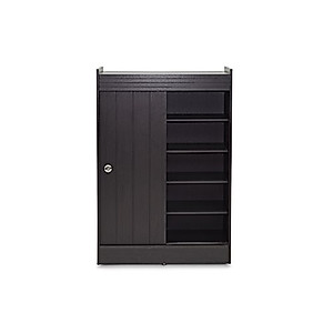 Baxton Studio Shoe-Rack Cabinet, Espresso