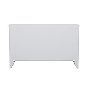 Sauder Shoal Creek Dresser, L: 54.65" x W: 18.43" x H: 33.03", Soft White finish