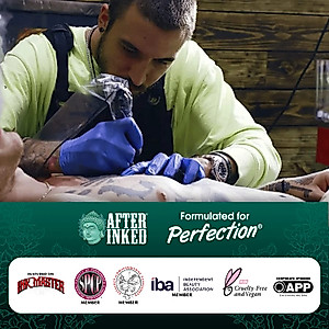 After Inked Tattoo Aftercare Lotion - Tattoo Moisturizer, As Seen on INK MASTER, Tattoo Balm, Ink Hydration Tattoo Aftercare Kit, 3 Fluid oz Tube (1-Pack)