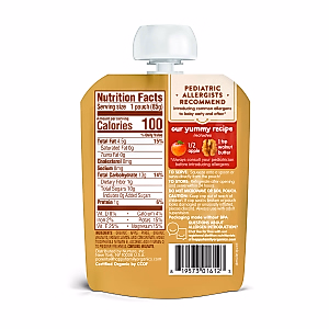 Happy Baby Organics Nutty Blends, Apple & Walnut Butter, 3 Ounce (Pack of 8)