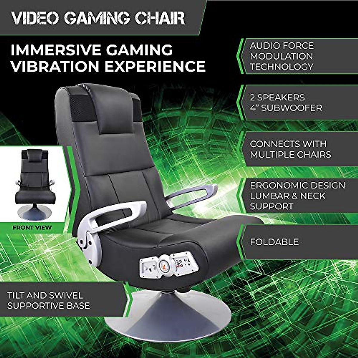 X Rocker Trident Pedestal Gaming Chair SE Pro Video Gaming Lounging Pedestal Chair Bundle
