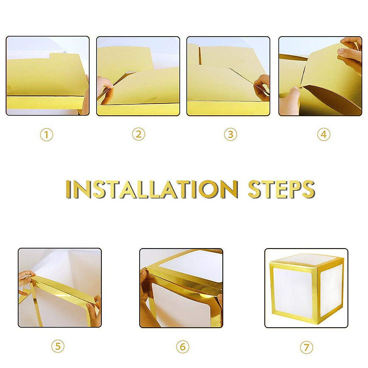 Baby Shower Decorations, DIY Gold Baby Shower Boxes for Boy Girl Baby Shower Decor, Baby Blocks Decorations for Baby Shower, Gender Reveal Party Supplies, 1st Birthday